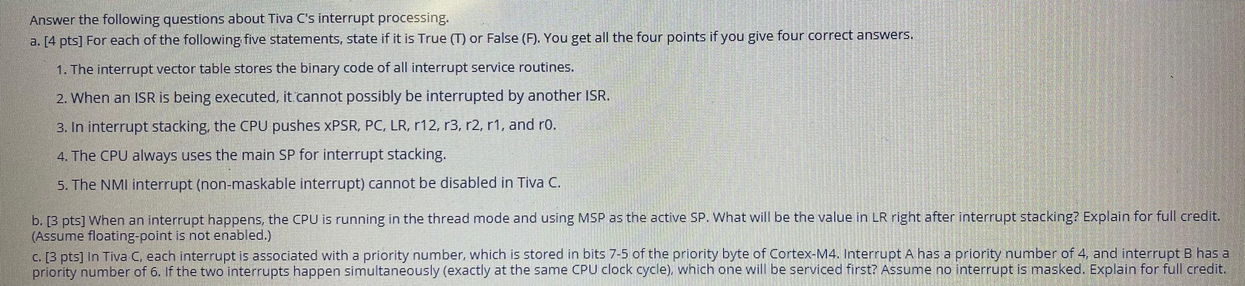 Solved Answer the following questions about Tiva C's | Chegg.com
