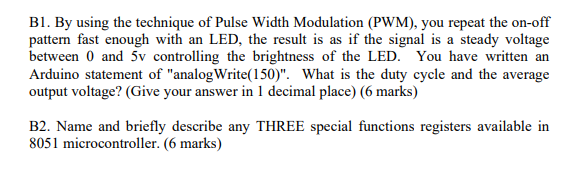 Solved Bl. By using the technique of Pulse Width Modulation | Chegg.com