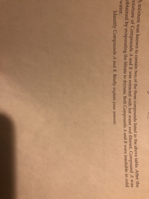 Solved 2. Use the information in the table to answer the | Chegg.com