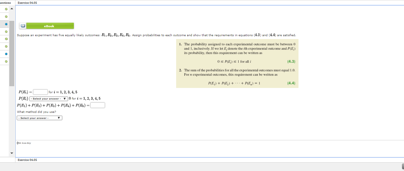 Solved Uestions Exercise 0405 Ebook Suppose An Experiment