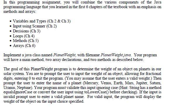Solved In this programming assignment, you will combine the | Chegg.com