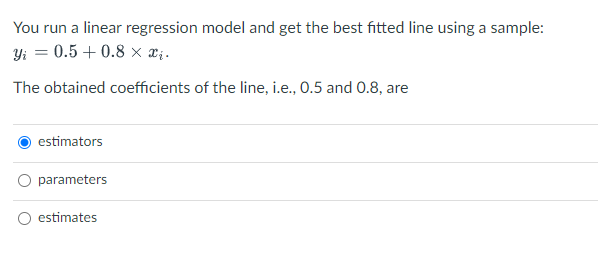 Solved You run a linear regression model and get the best | Chegg.com