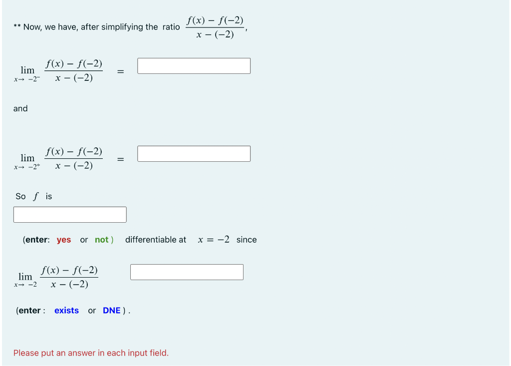 Solved Show whether the function f defined by f(x)={4−x24+2x | Chegg.com