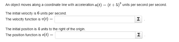 Solved An Object Moves Along A Coordinate Line With