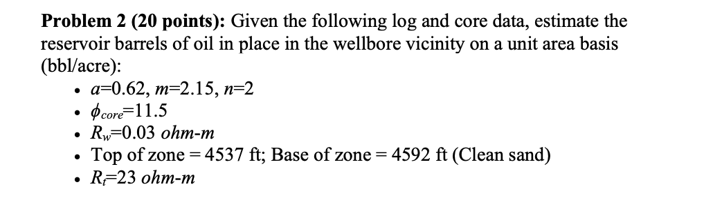 Solved Problem 2 (20 points): Given the following log and | Chegg.com