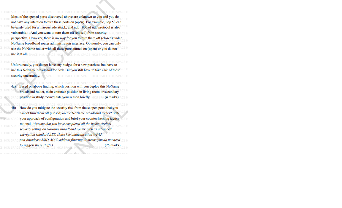 Solved Most of the opened ports discovered above are unknown | Chegg.com