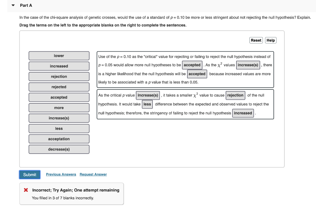 Solved Part A In the case of the chi-square analysis of | Chegg.com