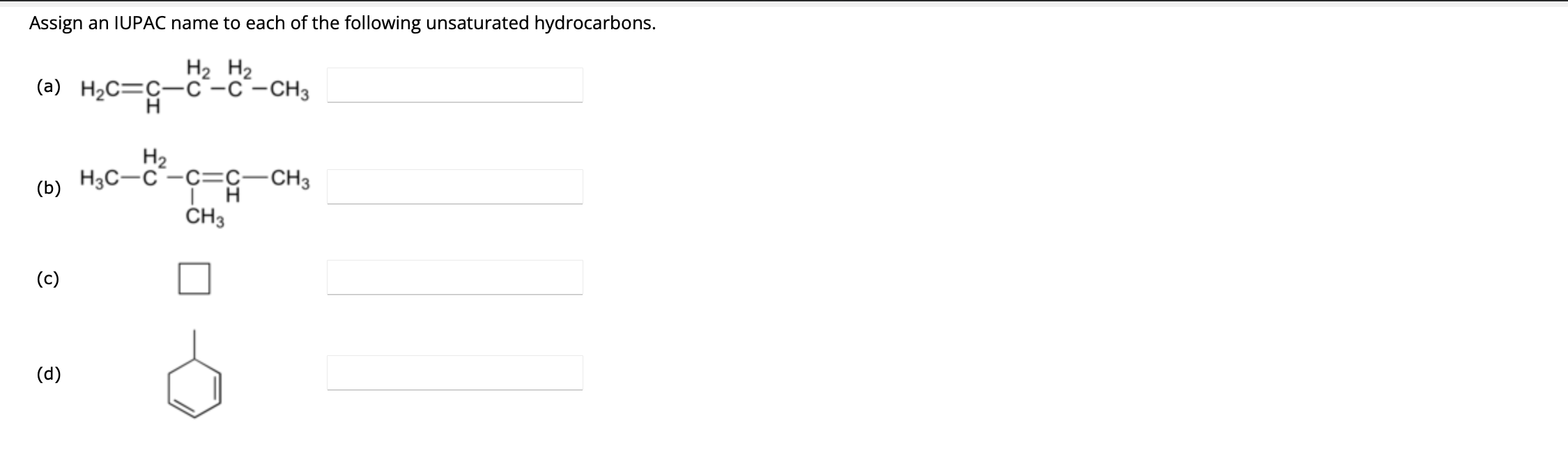 Solved Assign an IUPAC name to each of the following | Chegg.com