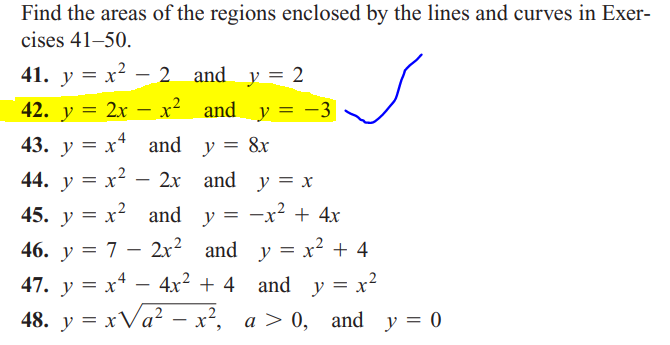 Solved Find the areas of the regions enclosed by the lines | Chegg.com