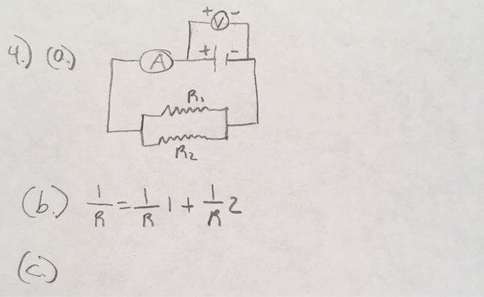 Solved 4. In part 3 (Resistors in parallel) (a) Draw a | Chegg.com