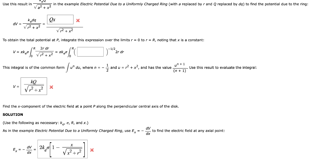 Solved Use this result in er 92 + x2 in the example Electric | Chegg.com
