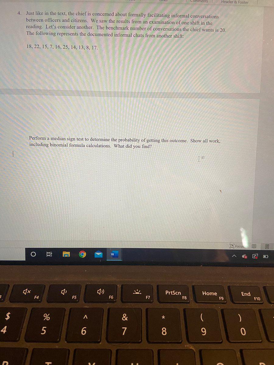 Solved Comments Header & Footer 4 Just like in the text, the | Chegg.com