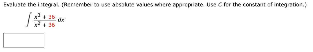 Evaluate the integral. (Remember to use absolute | Chegg.com