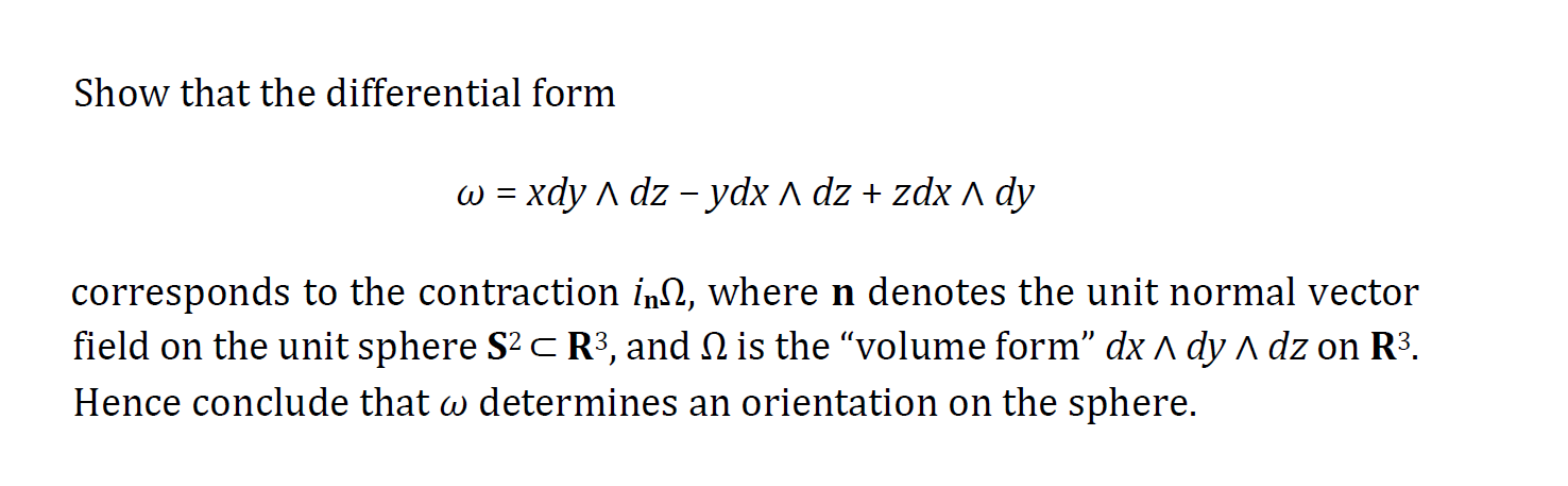Solved Show that the differential form | Chegg.com