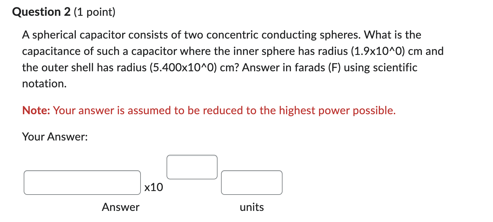Solved A spherical capacitor consists of two concentric | Chegg.com
