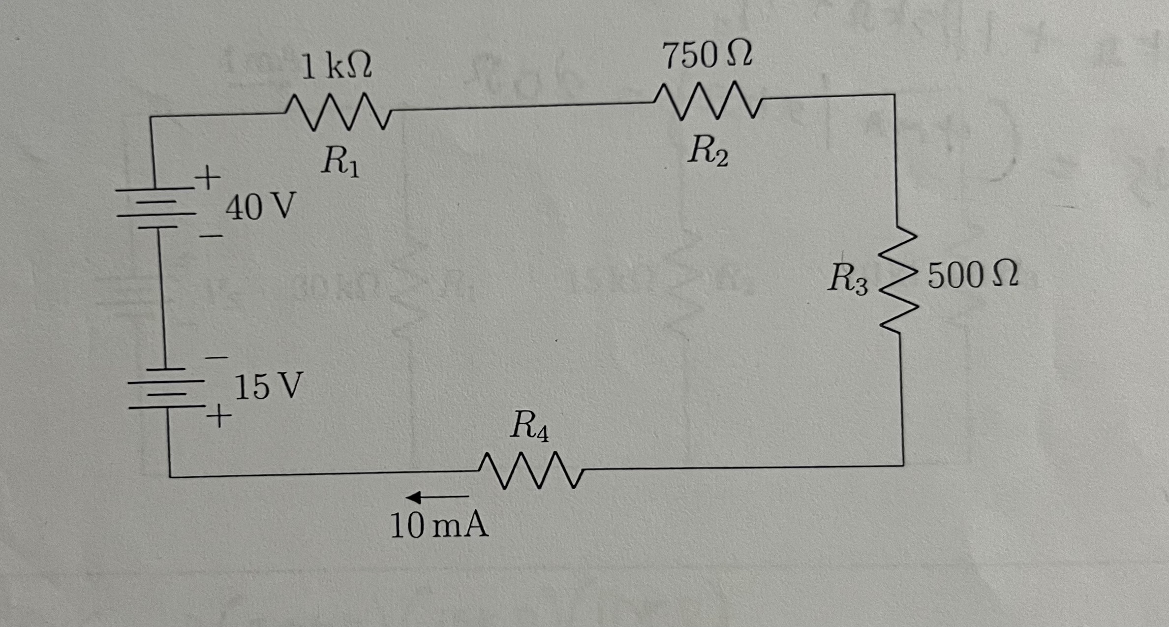 Solved Solve for R4 and the voltage drop across each | Chegg.com