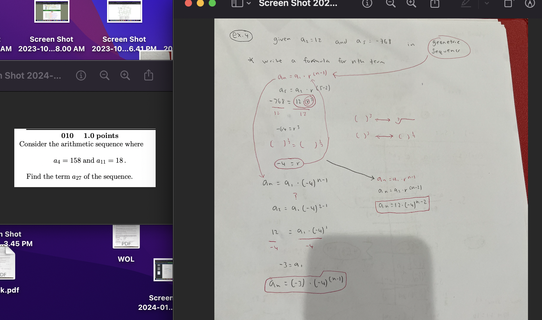 Solved Solve the question on the left using the steps from a | Chegg.com