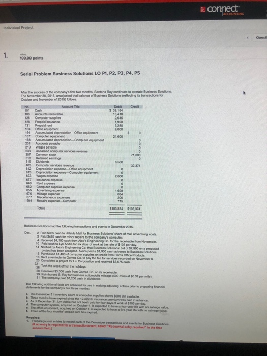 Solved 100.00 points Serial Problem Business Solutions LO | Chegg.com Solved 100.00 points Serial Problem Business Solutions LO | Chegg.com