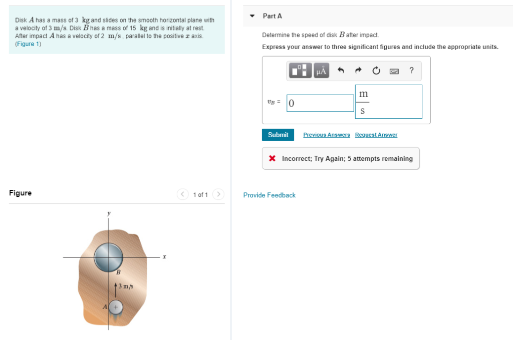 Solved Part A Disk A has a mass of 3 kg and slides on the | Chegg.com