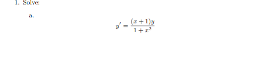 Solved y′=1+x2(x+1)y | Chegg.com