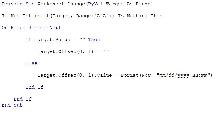 Solved How do I get this to insert the date, in the cell | Chegg.com