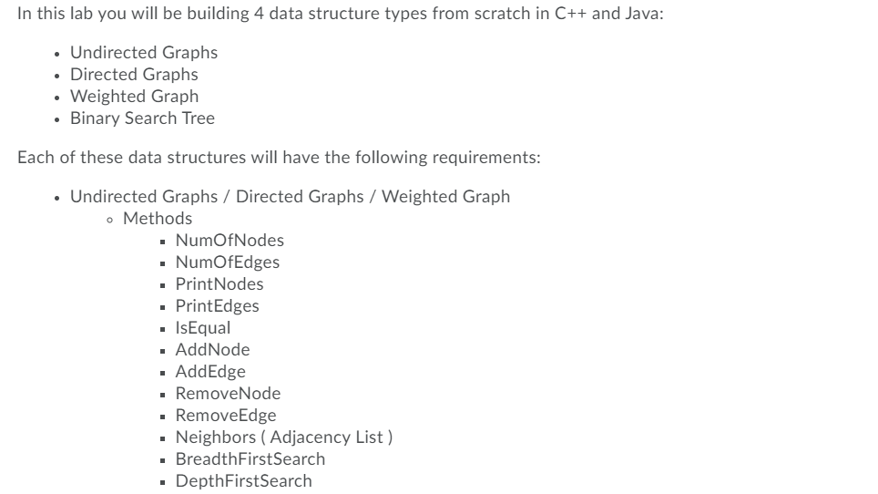 Solved In this lab you will be building 4 data structure | Chegg.com