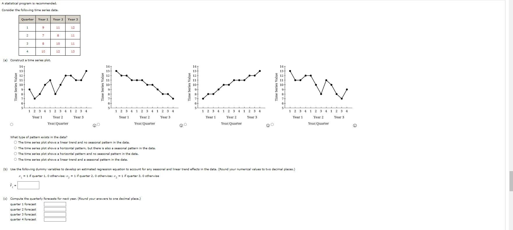 Solved A statistical program is recommended. Consider the | Chegg.com