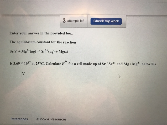 Solved 3 attempts left Check my work Enter your answer in | Chegg.com