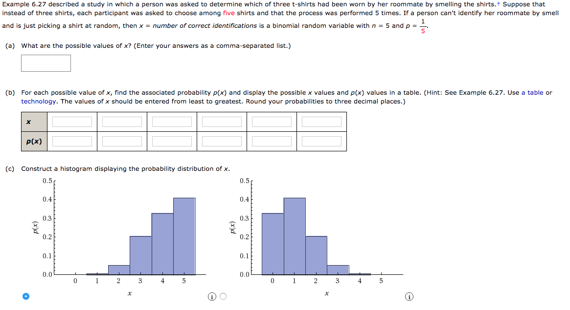 Solved Example 6.27 described a study in which a person was | Chegg.com