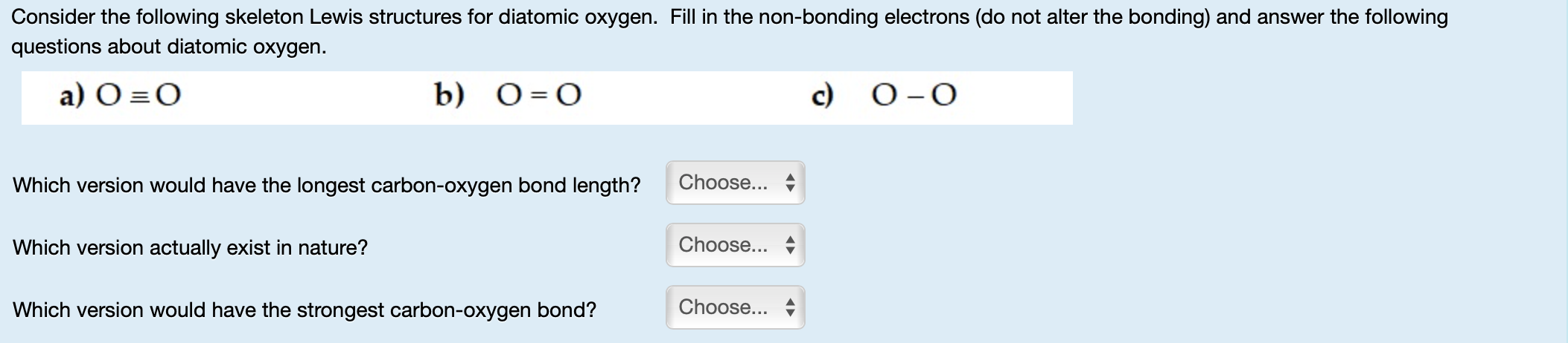Solved Consider the following skeleton Lewis structures for | Chegg.com