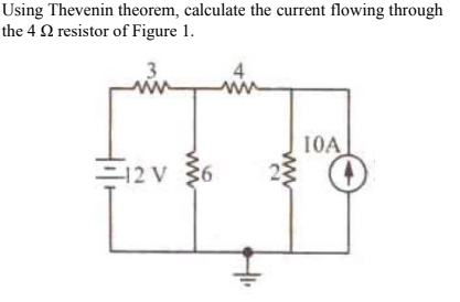 Solved Using Thevenin theorem, calculate the current flowing | Chegg.com
