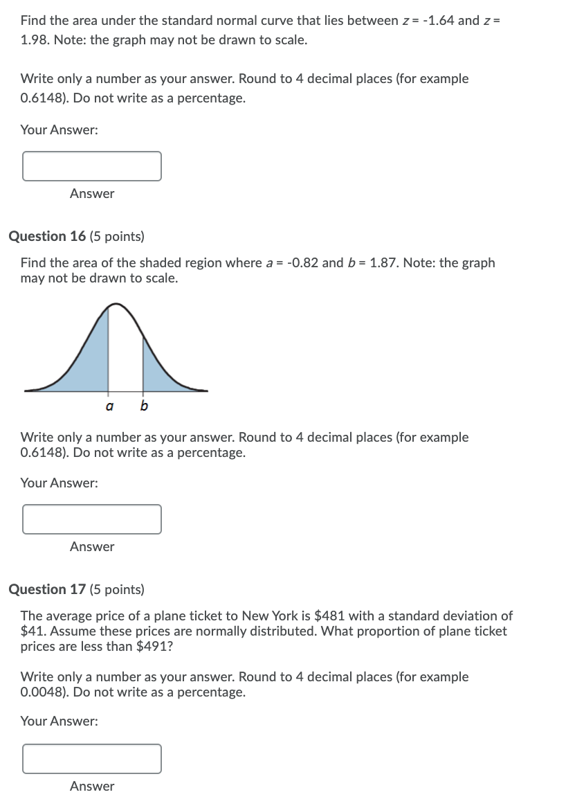 Solved Find the area under the standard normal curve that | Chegg.com