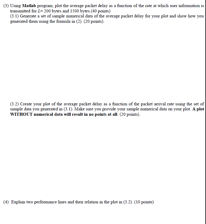 Solved Problem Suppose that data packets arrive from various | Chegg.com