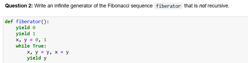 Solved Question 2: Write an infinite generator of the | Chegg.com