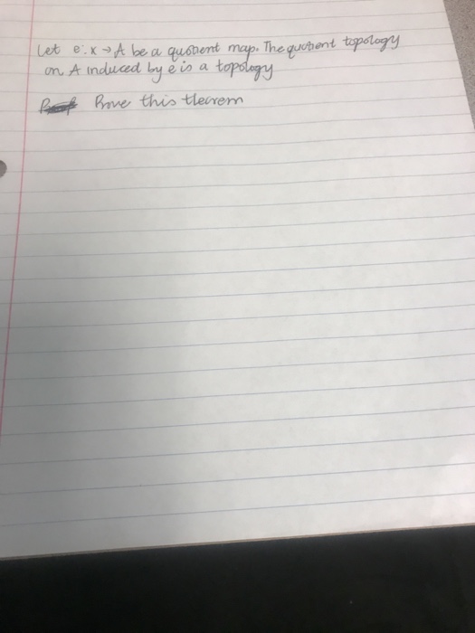 Solved Let e: x rightarrow A be a quotient map. The quotient | Chegg.com