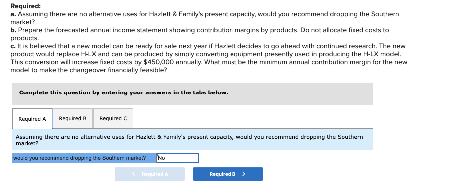 Solved Hazlett \& Family is organized into two geographic | Chegg.com