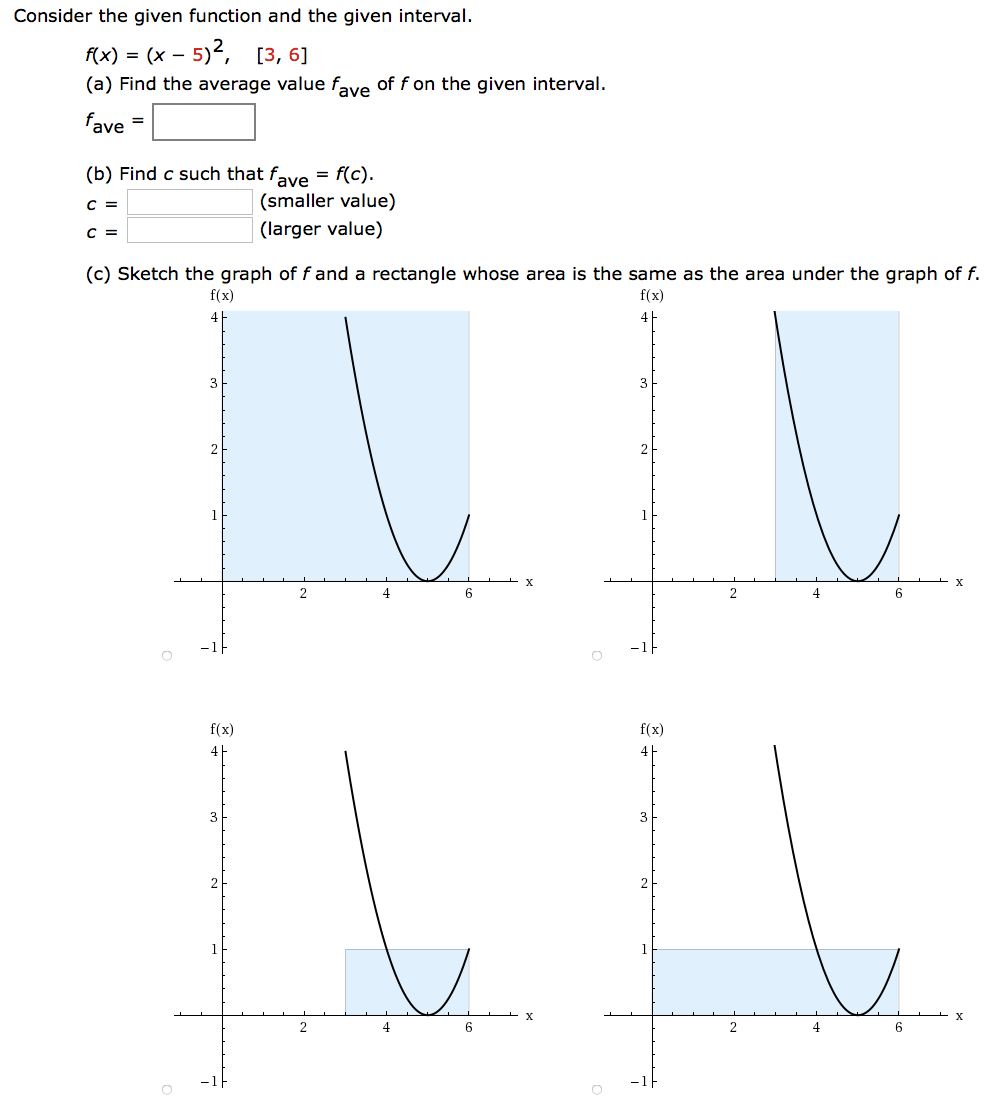Solved Consider the given function and the given interval. | Chegg.com