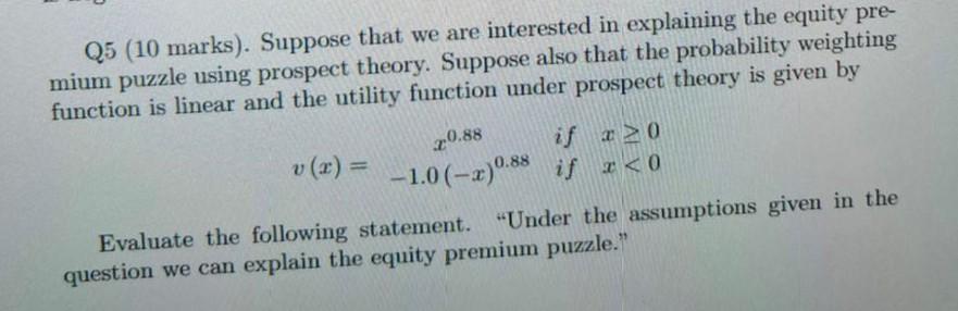 Solved Q5 (10 marks). Suppose that we are interested in | Chegg.com