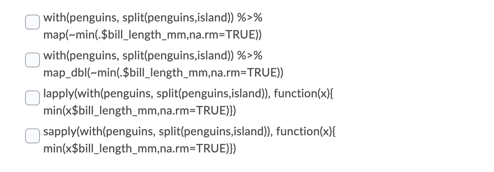 Solved Question 1 (1 point) The palmerpenguins package | Chegg.com