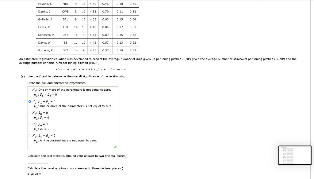 Solved statistical program is recommended. Data showina the | Chegg.com