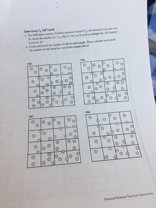 Solved Determining TH Cell Count 1. The following counting | Chegg.com
