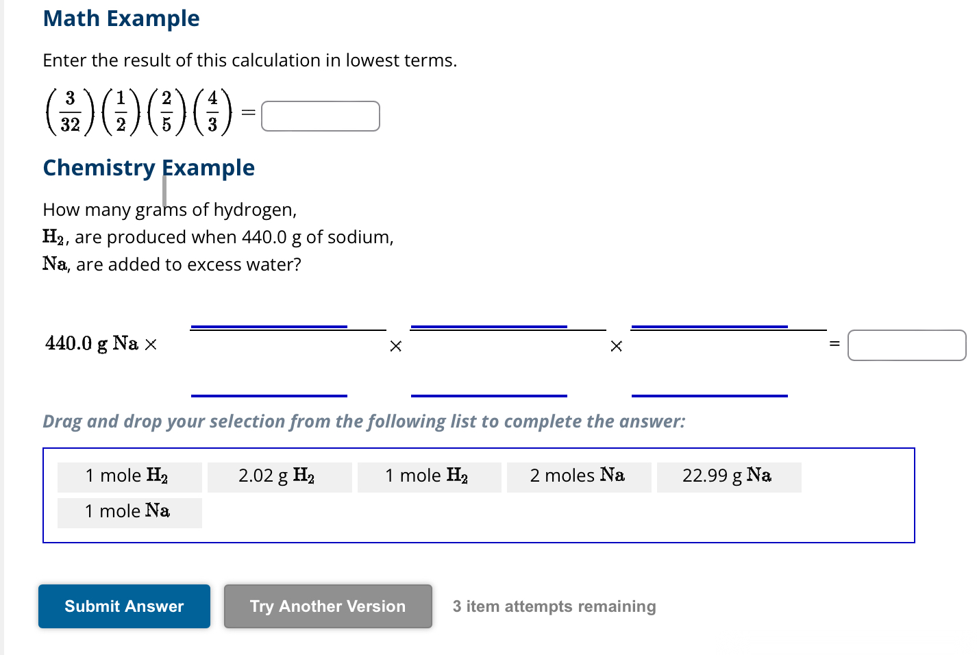 Math Example Enter the result of this calculation in | Chegg.com