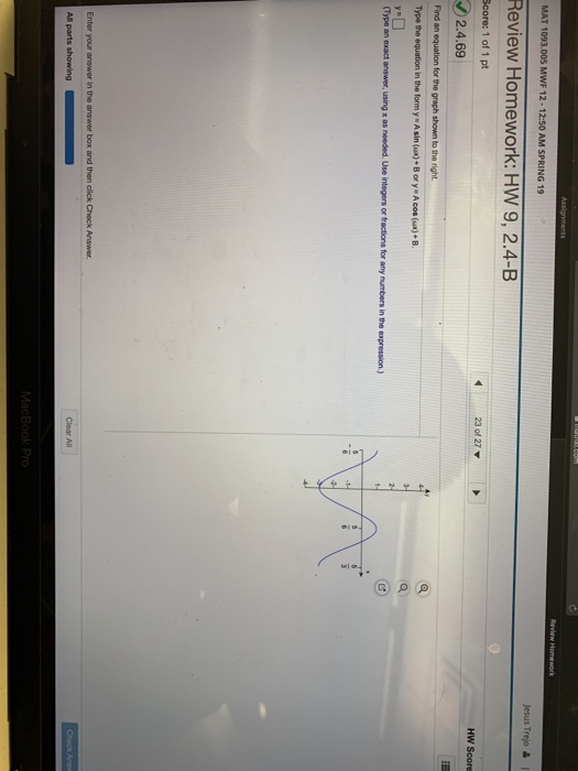 Solved MAT 1093.00S MWF 12-12:50 AM SPRING 19 Review | Chegg.com