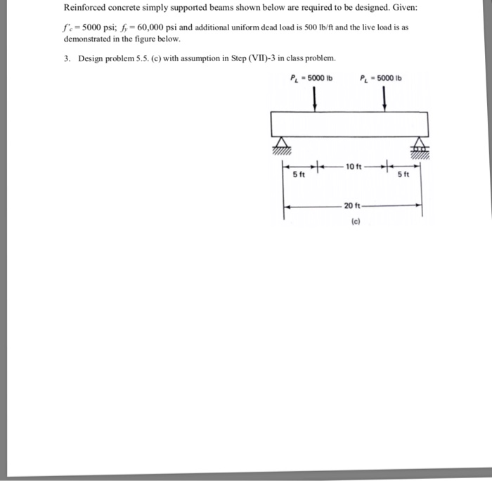 Solved Design of a Singly Reinforced Simply Supported Beam | Chegg.com