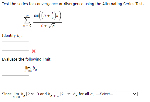 Solved Test the series for convergence or divergence using | Chegg.com