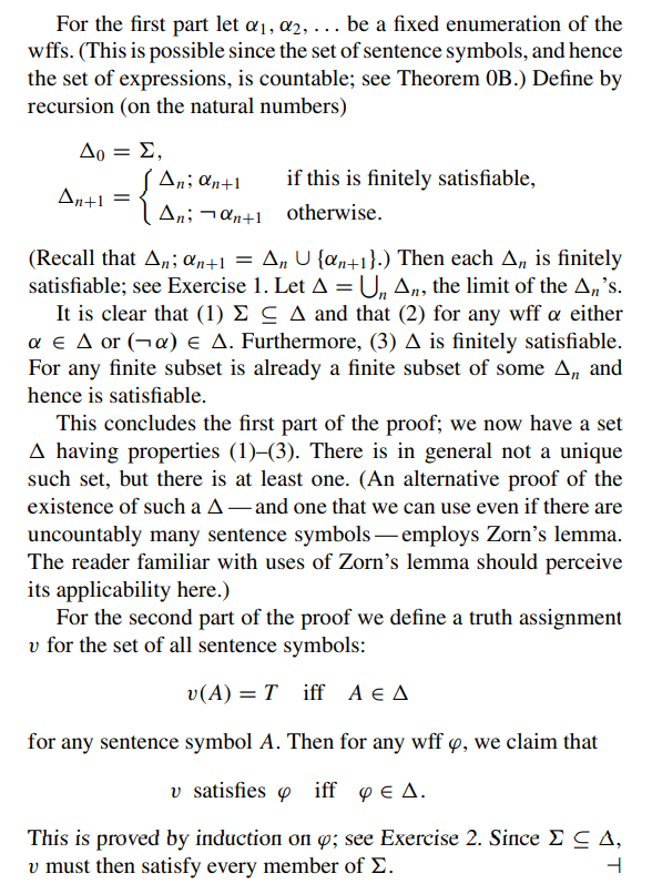 6. Carefully prove that the set Δ in the Compactness | Chegg.com