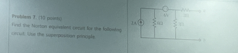 Solved Problem 7. (10 points) Find the Norton equivalont | Chegg.com