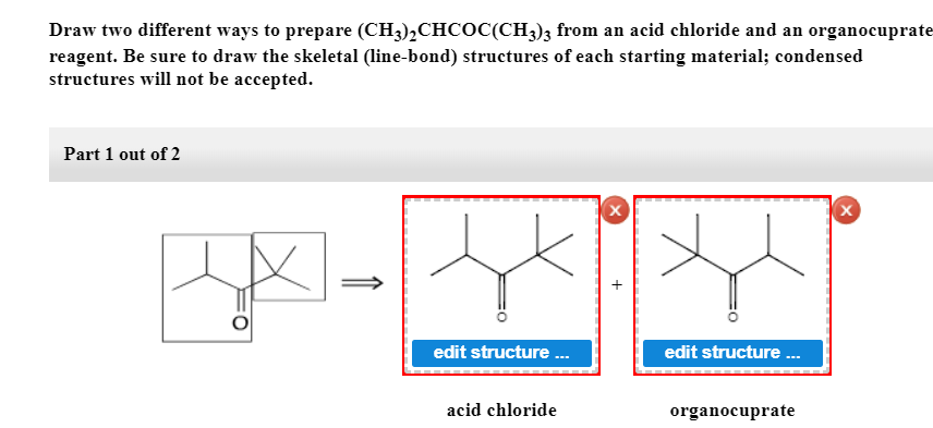 Solved Draw two different ways to prepare (CH3)2CHCOC(CH3)3 | Chegg.com