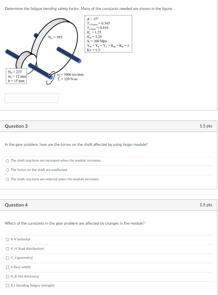 Solved Determine The Fatigue Bending Safety Factor Many Of