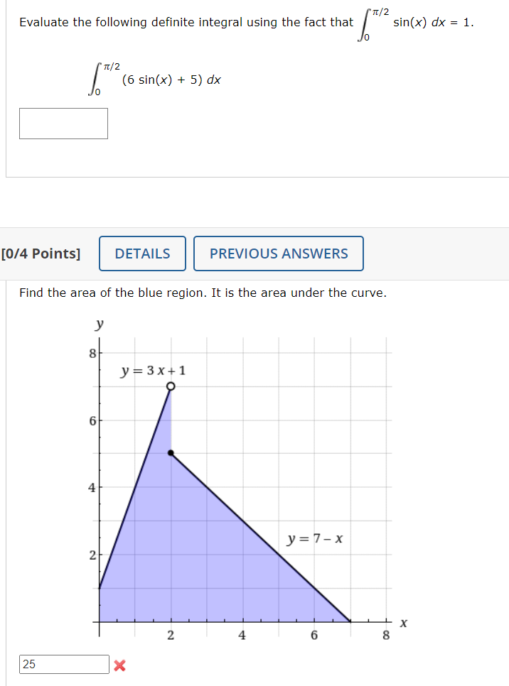 Solved Evaluate the following definite integral using the | Chegg.com